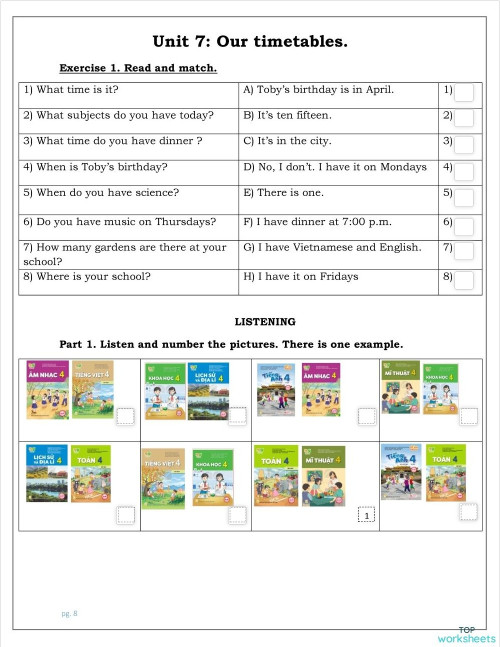 Listening: interactive worksheets and online exercises | TopWorksheets