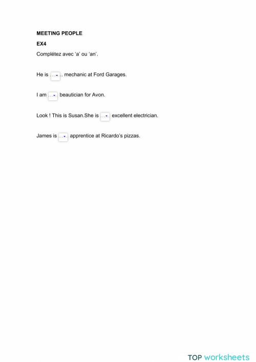 Meeting people ex4. Interactive worksheet | TopWorksheets