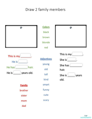 2 family members. Interactive worksheet | TopWorksheets