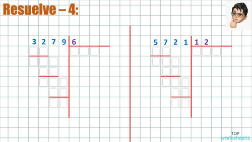 DIVISIÓN 4. Ficha interactiva | TopWorksheets