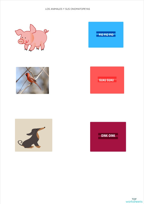 Los animales. Ficha interactiva | TopWorksheets