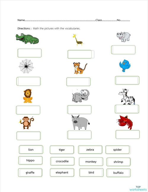 FARM ANIMALS. Interactive worksheet | TopWorksheets