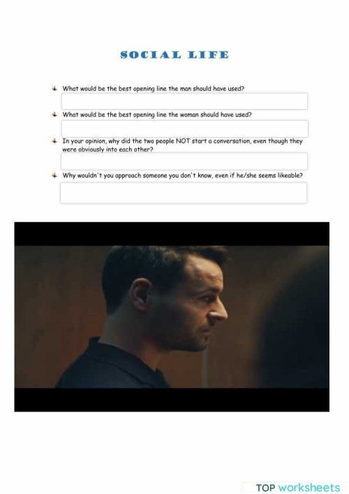 Social life. Interactive worksheet | TopWorksheets