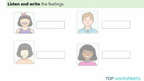 L3 - A12 - Feelings, Listening and Writing. Interactive worksheet ...