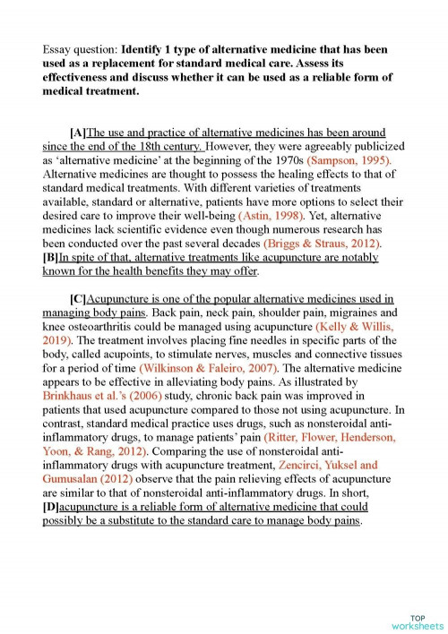 Academic essay overview. Interactive worksheet | TopWorksheets