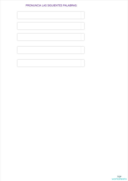 Conciencia léxica: fichas interactivas y ejercicios online | TopWorksheets
