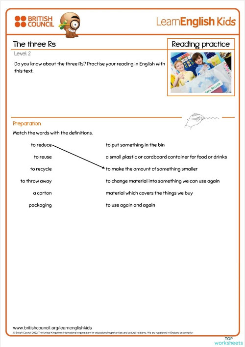 The 3Rs Reading. Interactive worksheet | TopWorksheets