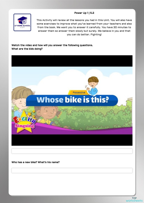 Power Up 1 | 5.2. Interactive worksheet | TopWorksheets