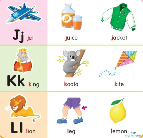 phonics jkl part 2. Interactive worksheet | TopWorksheets