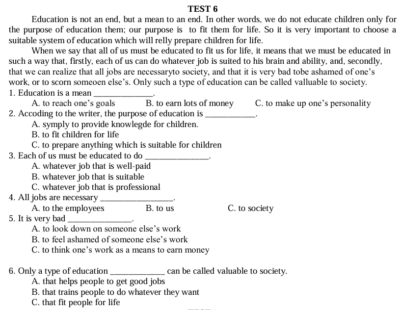 READING MULTIPLE CHOICE 03. Interactive worksheet | TopWorksheets