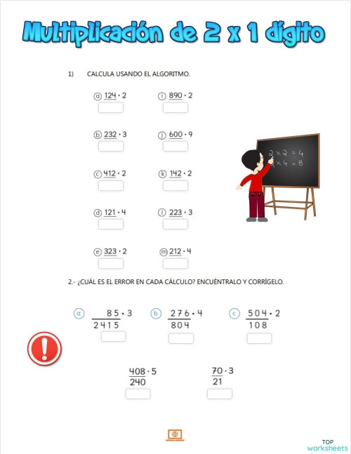 Problemas y ejercicios del doble y la mitad. Ficha interactiva | TopWorksheets