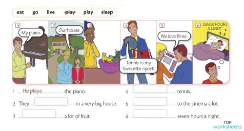 Present Simple. Interactive worksheet | TopWorksheets