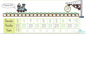 Conteo: Los números hasta el 20. Ficha interactiva | TopWorksheets