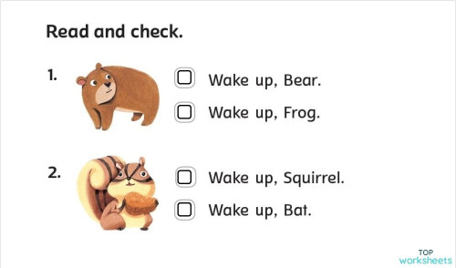 Wake up, everyone!. Interactive worksheet | TopWorksheets