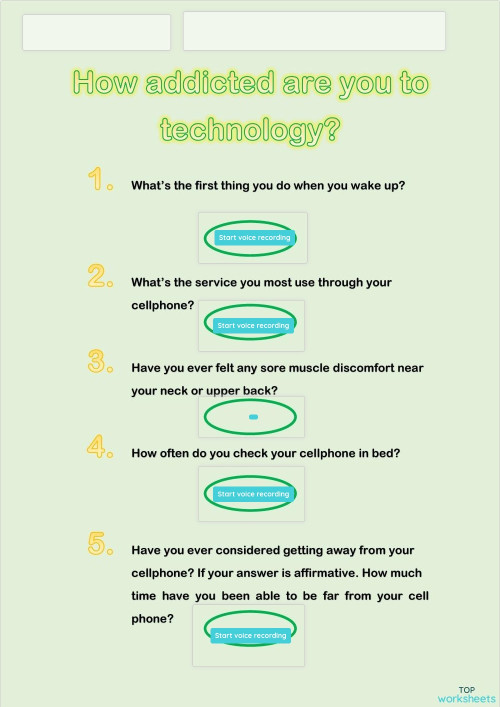 TECHNOLOGY GW TEST. Interactive worksheet | TopWorksheets