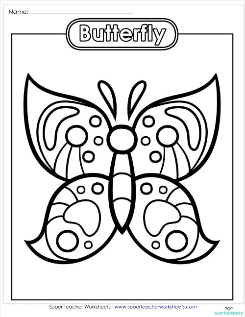 Butterfly WS. Interactive worksheet | TopWorksheets