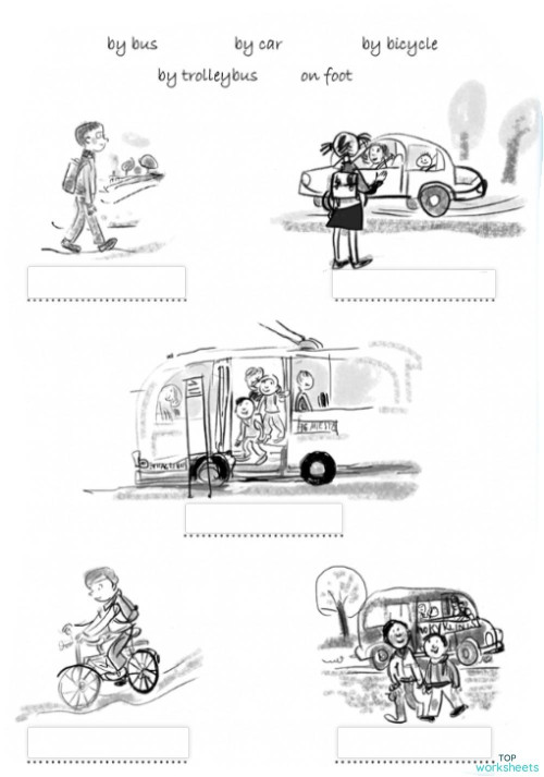 2nd grade March Transport 2nd level. Interactive worksheet | TopWorksheets