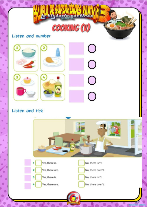 COOKING (V). Interactive worksheet | TopWorksheets