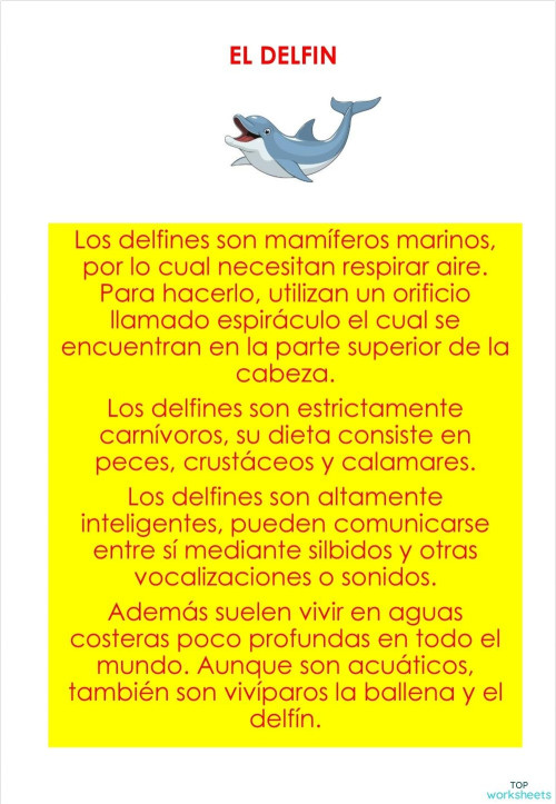 FICHA INFORMATIVA ANIMALES. Ficha interactiva | TopWorksheets