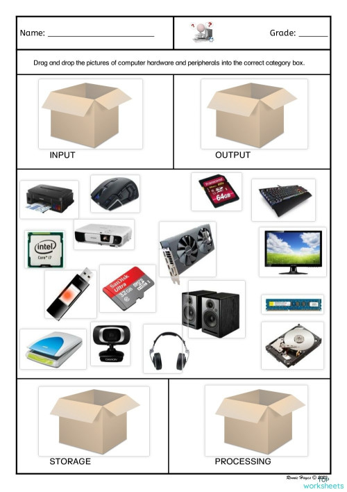 Computers - drag and drop devices into categories. Interactive ...