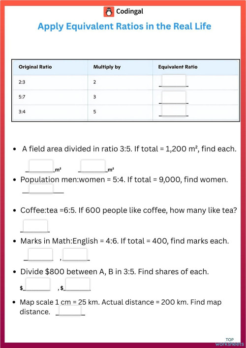 M_G06M06L23_WE02_Understanding Equivalent Ratios. Interactive worksheet ...