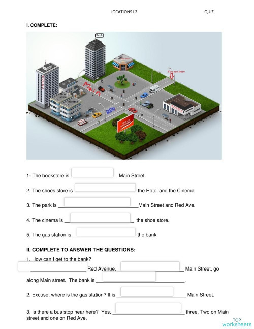 Locations2. Interactive worksheet | TopWorksheets