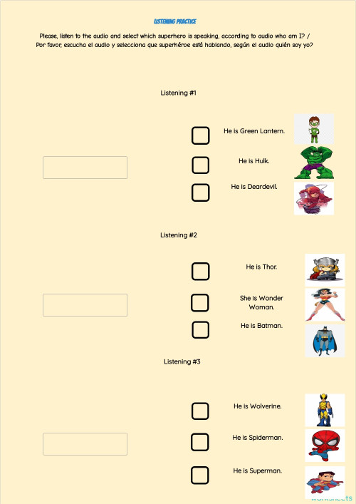 Listening and Speaking Practice. Ficha interactiva | TopWorksheets