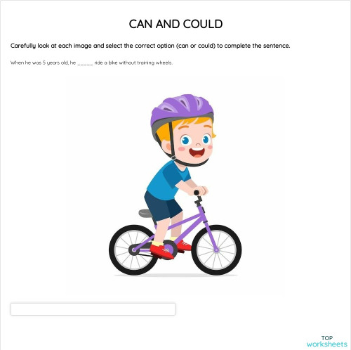 Can And Could Interactive Worksheet Topworksheets