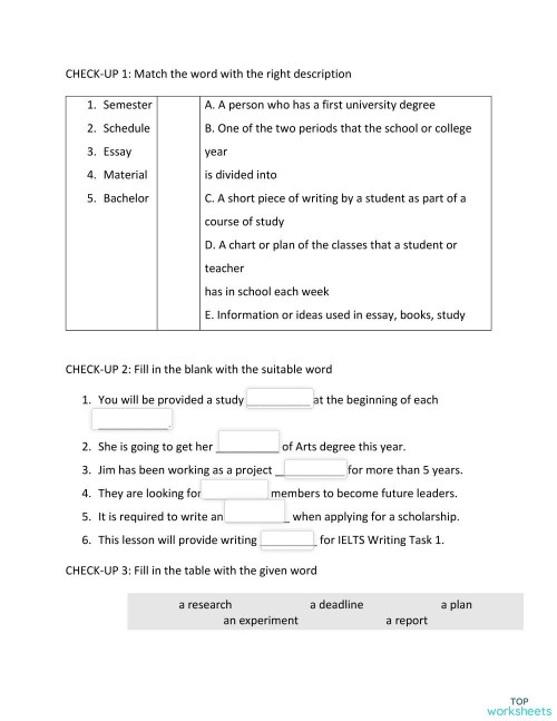 HANDOUT - EXERCISE - LESSON 14. Interactive worksheet | TopWorksheets