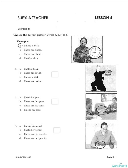 Practice from lesson 1 to 4. Ficha interactiva | TopWorksheets