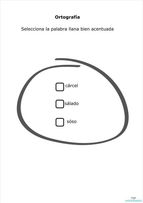 Reglas de acentuación en Español. Ficha interactiva | TopWorksheets