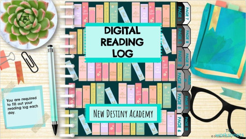 Online Reading Log. Interactive worksheet | TopWorksheets