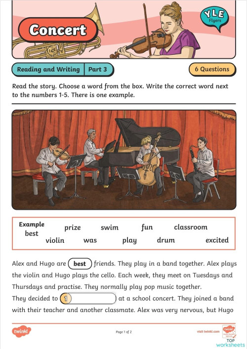 Reading comprehension A1. Interactive worksheet | TopWorksheets