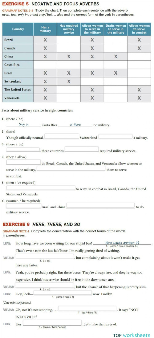 AG03 ex5 -6 unit 16. Interactive worksheet | TopWorksheets
