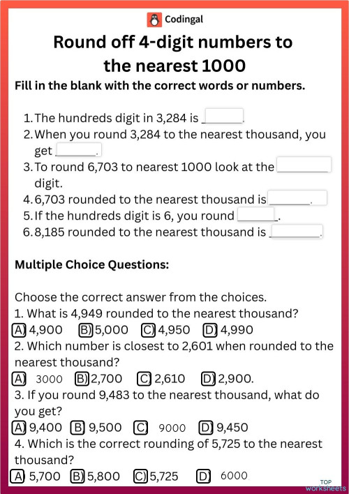 M_G03M08L18_WC02_Round_off_4-digit_numbers_to_the_nearest_1,000_2. Interactive worksheet ...