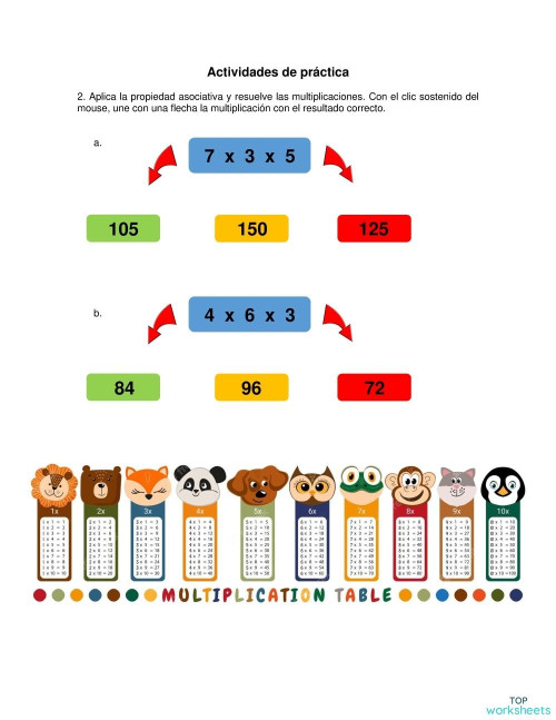 Actividad de práctica-2. Ficha interactiva | TopWorksheets