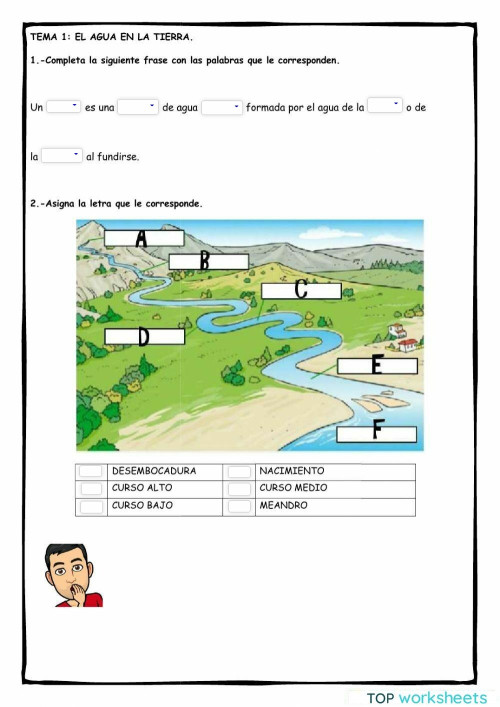 Ficha 6: El agua en la Tierra. Ficha interactiva | TopWorksheets