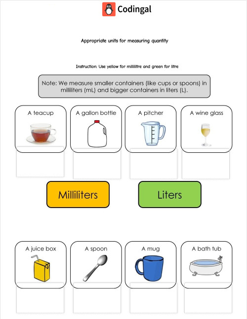 M_G02M14L65_WC02_Appropriate units for measuring quantity. Interactive worksheet | TopWorksheets