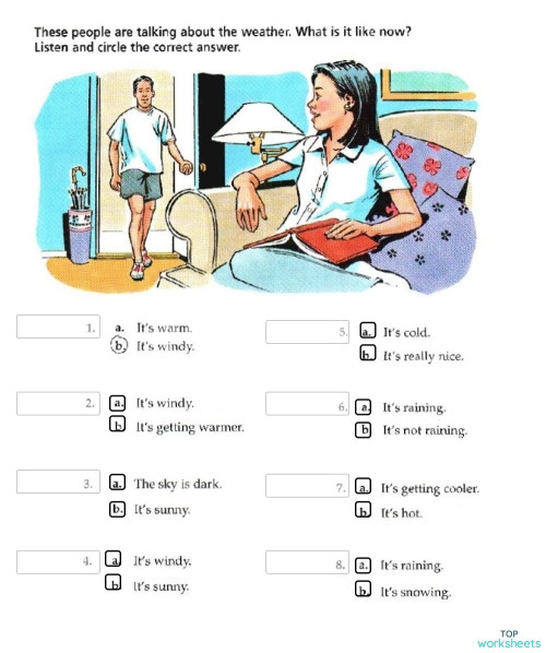 learn to listen weather. Interactive worksheet | TopWorksheets