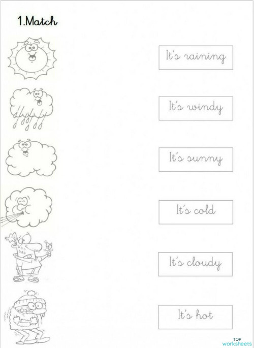 Match the correct options. Interactive worksheet | TopWorksheets
