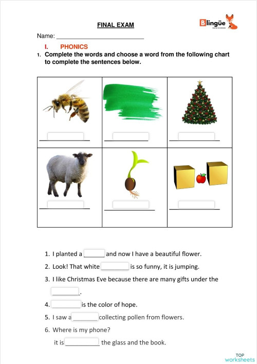 Movers 5 final exam - SJ3- 5. Interactive worksheet | TopWorksheets