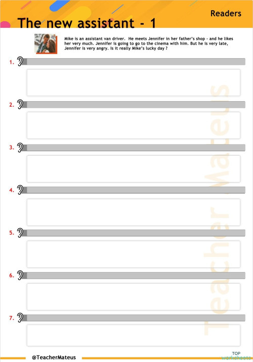 READERS - The new assistant - 1. Interactive worksheet | TopWorksheets