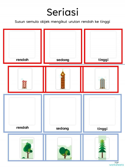 Seriasi- Kecil hingga besar dan Besar hingga kecil. Interactive ...