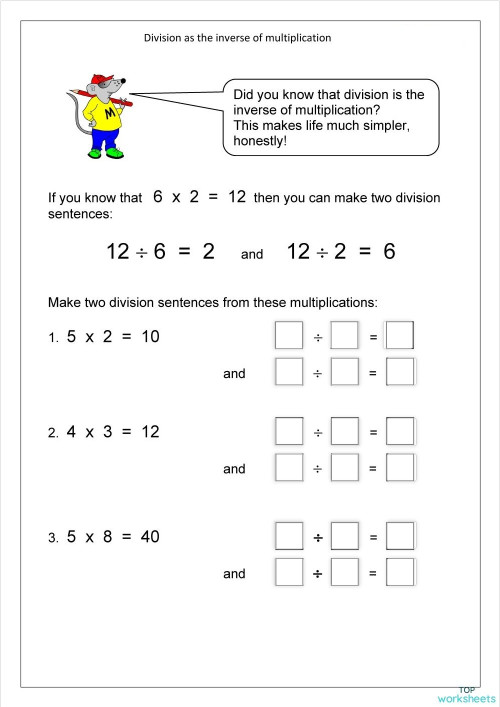 M_G02M11L50_WE02_Introduction To Division. Interactive worksheet ...