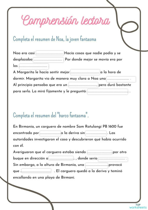 Comprensión lectora Tema 5. Ficha interactiva | TopWorksheets