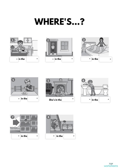 Where's...?. Interactive worksheet | TopWorksheets