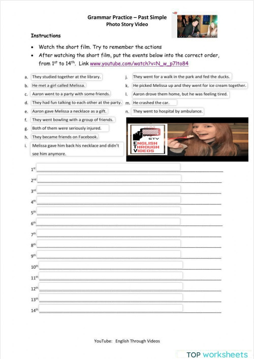 Past tense. Interactive worksheet | TopWorksheets