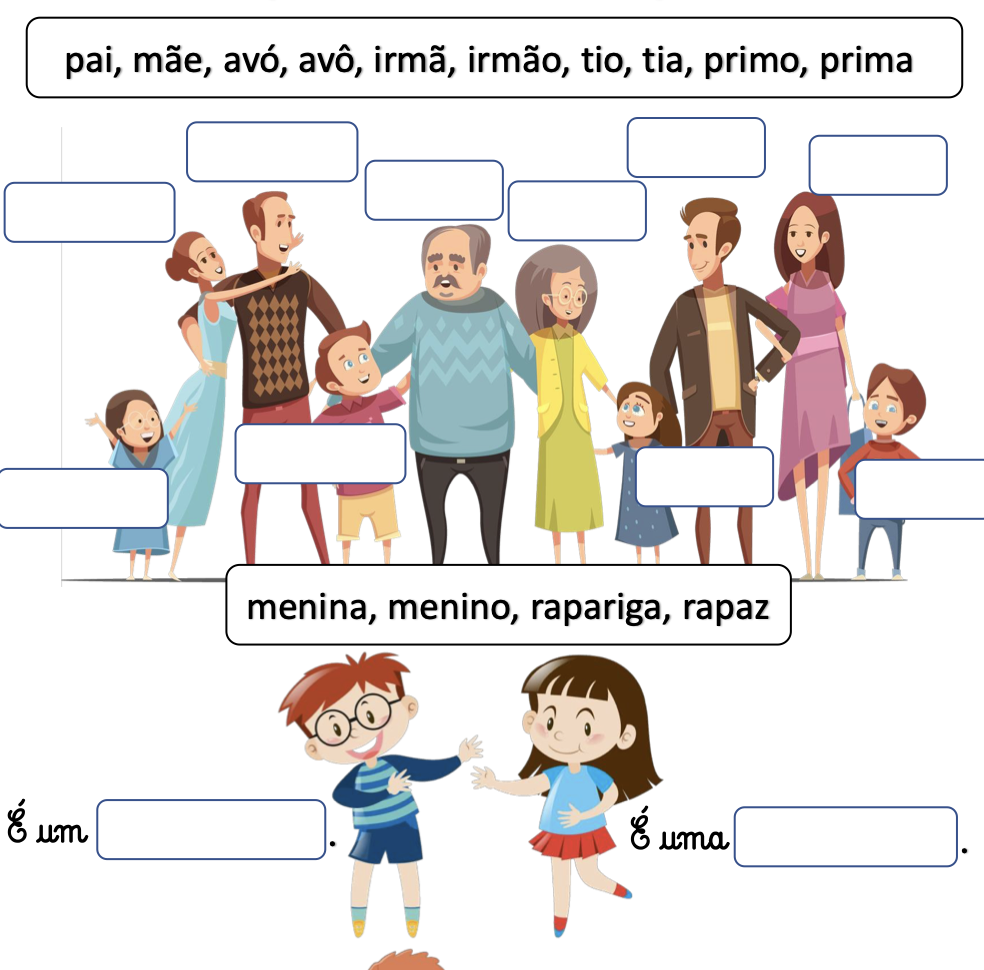 Flashcard - Família - A1. Ficha interativa | TopWorksheets