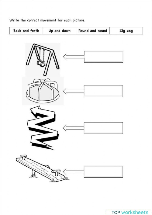Movements. Interactive worksheet | TopWorksheets