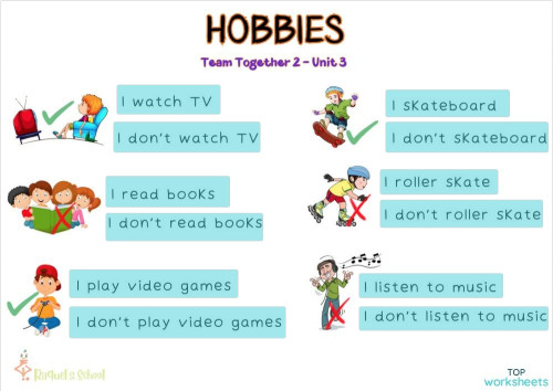 TT2 Unit 3 HOBBIES. Interactive worksheet | TopWorksheets